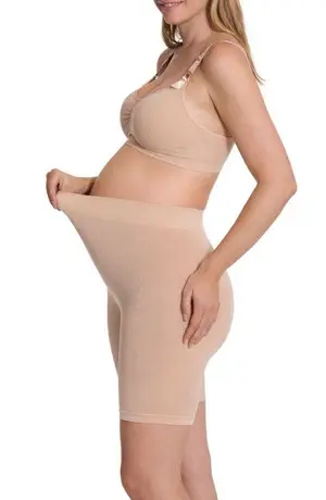 CACHE COEUR Essentiel Seamless Maternity Bike Shorts - Beige