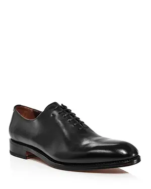 FERRAGAMO Angiolo Leather Plain Toe Oxfords Regular - Nero