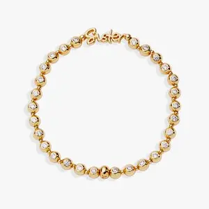 ALEX AND ANI Sister Elongated Crystal Stretch Bracelet - Gold