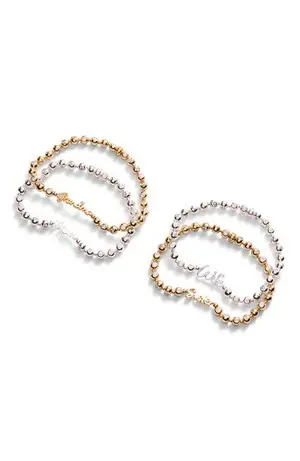ALEX AND ANI Wife Elongated Crystal Stretch Bracelet - Silver