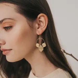 MATR BOOMIE Chameli Leaf Drop Earrings