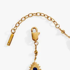ALEX AND ANI Evil Eye Crystal Stone Chain Bracelet - Gold