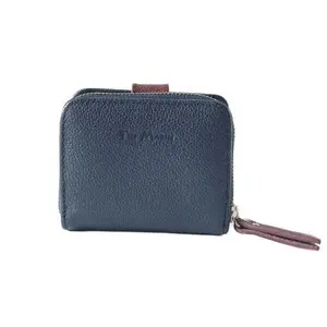 TIN MARIN Camila Small Leather Wallet - Navy Blue