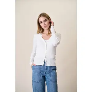 MAREA Pointelle Cardigan - White