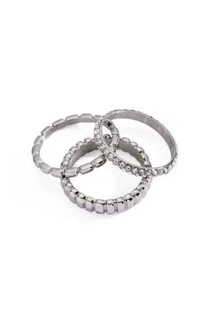 ALEX AND ANI Multi Textured Stacking Ring Set Of 3
