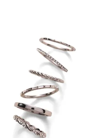 ALEX AND ANI Rope Stacking Texture Ring Set Of 3