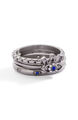 ALEX AND ANI Evil Eye Stacking Ring Set Of 3
