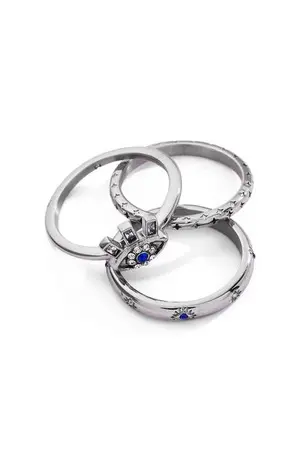 ALEX AND ANI Evil Eye Stacking Ring Set Of 3