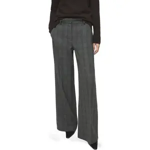 Mango High Waist Wide Leg Trousers