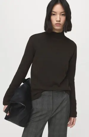 Mango High Waist Wide Leg Trousers