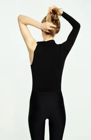 Mango One-shoulder Turtleneck Top