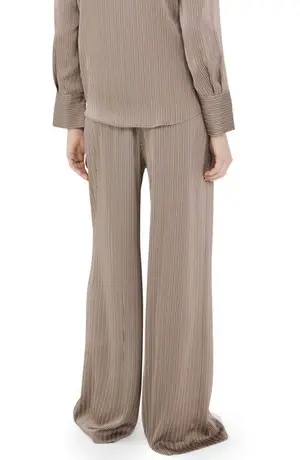 Mango Stripe Satin Pants