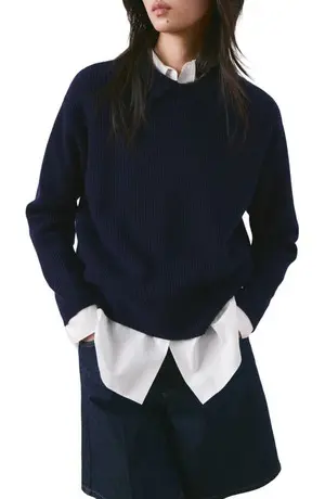 Mango Polo Sweater - Dark Navy