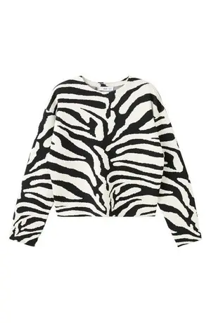 Mango Zebra Print Sweater