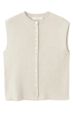 Mango Cotton Blend Sweater Vest