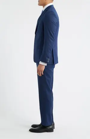 HERITAGE GOLD Textured Dark Wool Suit