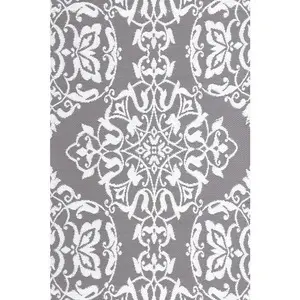 MAD MATS New Wrought Iron Rug - Cool Silver - 6'x9'
