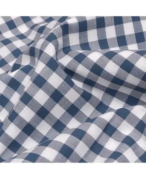 PIGLET IN BED Small Gingham Check Pillowcase Pair, Standard - Indigo