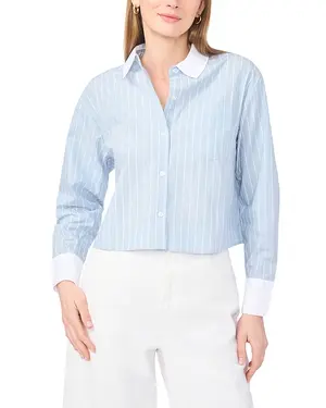 1.State Collared Long Sleeve Top