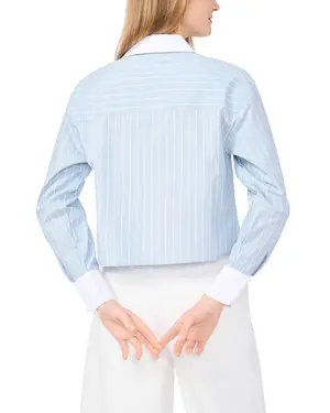 1.State Collared Long Sleeve Top