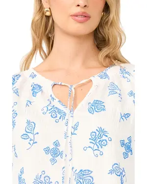 Vince Camuto Tie Neck Peasant Sleeve Blouse
