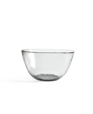 THE COLLECTIVE HOME Pebbled Low Bowl - Clear