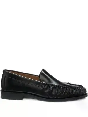 BOSS Ruched-detailed Loafers - Black