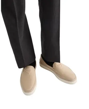 Prada Cotton Canvas Slip-on Loafers