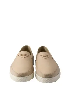 Prada Cotton Canvas Slip-on Loafers