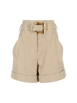 Balmain Cotton Gabardine Shorts