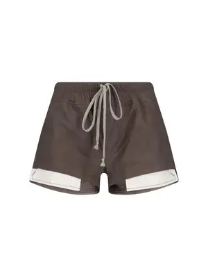 Rick Owens Macassar Waxy Leather Shorts - Brown