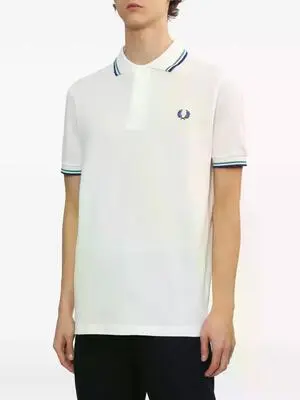 Fred Perry Twin-tipped Polo Shirt - White