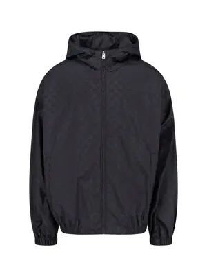Gucci Jacquard 'gg' Nylon Jacket - Black