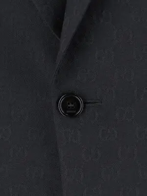 Gucci Gg' Single-breasted Wool Blend Blazer