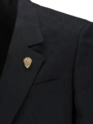 Gucci Single-breasted Wool Blend Blazer "gg
