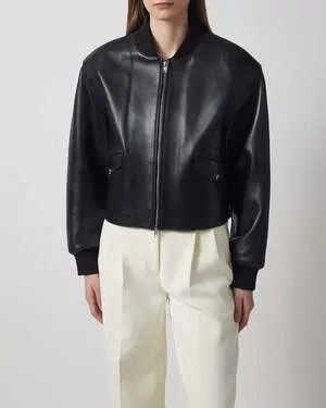 STAND STUDIO Callum Leather Bomber Jacket