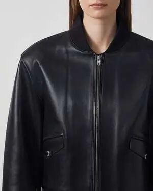 STAND STUDIO Callum Leather Bomber Jacket