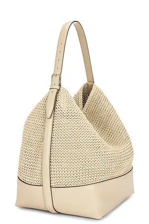 TOTEME Belted Woven Leather Tote Bag - Fawn