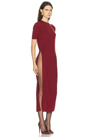 Saint Laurent Short Sleeve Maxi Dress