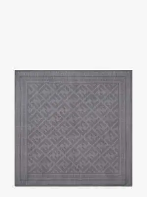 Fendi Wool And Silk Scarf - Grey
