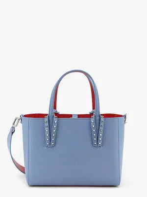 CHRISTIAN LOUBOUTIN Cabata Studded Leather Crossbody Bag - Blue