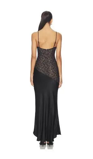 Bardot Aralia Lace Satin Maxi Dress