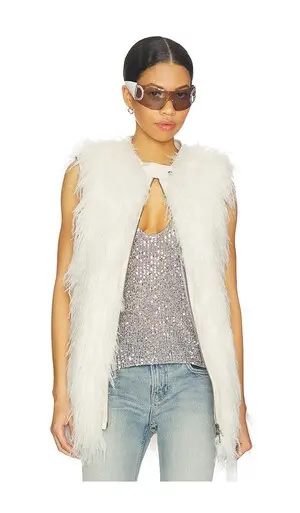 JADED LONDON Mongolian Biker Gilet - White