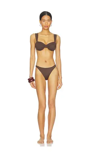 AWAY THAT DAY Maui Bikini Bottom In Brown