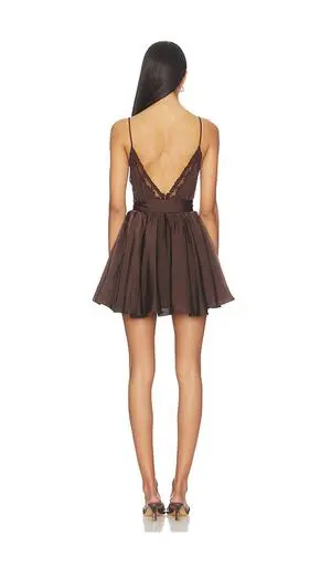 Bardot Natalia Lace Trim Mini Dress
