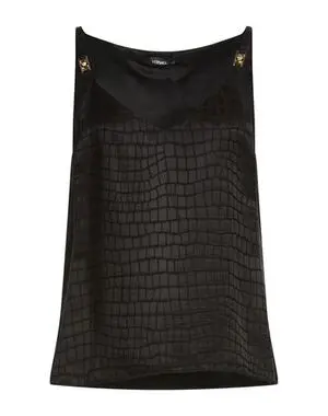 Versace Top Size Viscose, Silk - Black