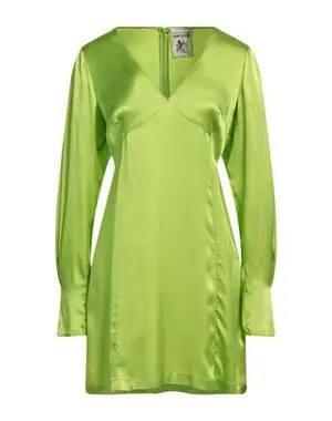SEMICOUTURE Mini Dress Size Acetate, Silk - Green