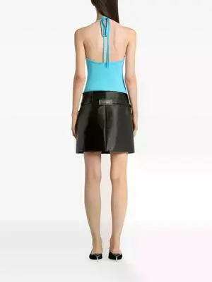COURREGES Logo-embroidered Halterneck Top