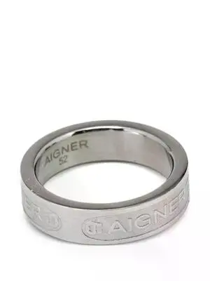 AIGNER Embossed Logo Band Ring