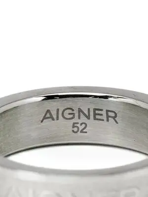 AIGNER Embossed Logo Band Ring